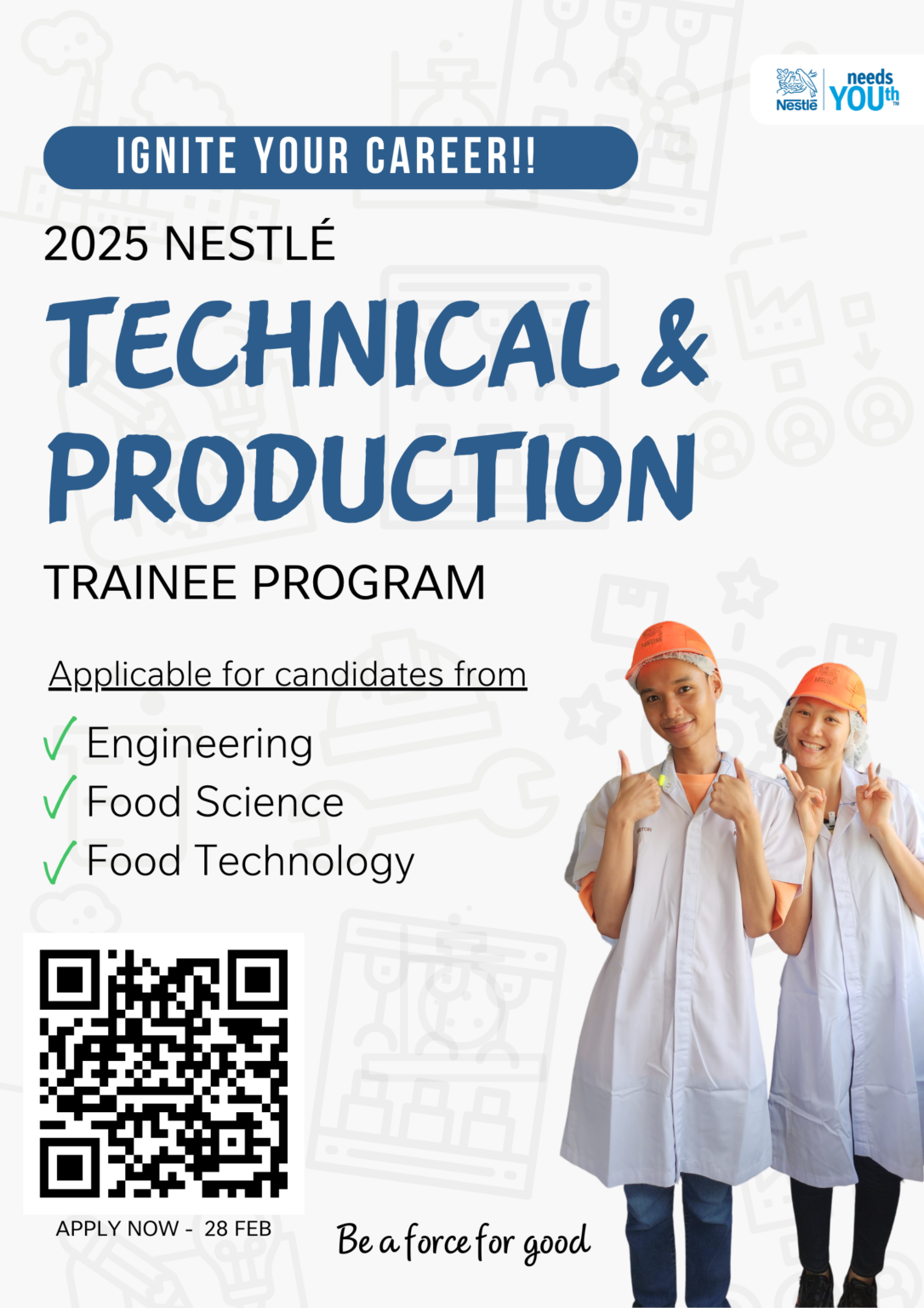 โครงการ 2025 Nestlé Technical & Production (T&P) Trainee - กองกิจการ ...
